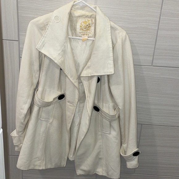 Wet Seal | Jackets & Coats | Creamwhite Wet Seal Pea Coat | Poshmark